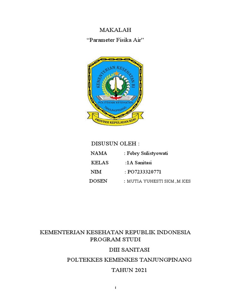 MAKALAH Parameter Fisika Air | PDF
