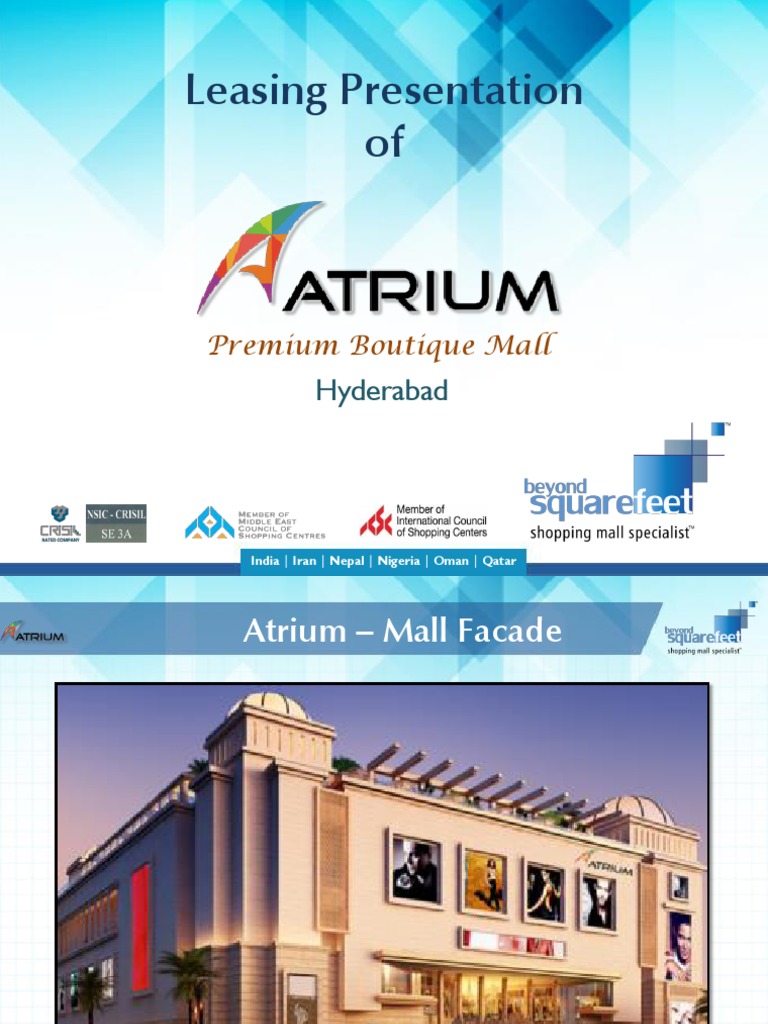 Leasing Presentation Atrium Mall | PDF | Shopping Mall