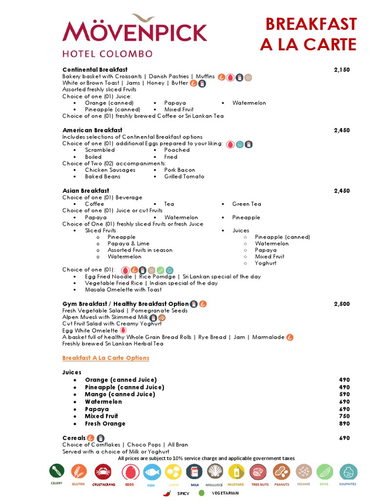 In Room Dining AYU A La Carte Menu | PDF | Thai Cuisine | Curry