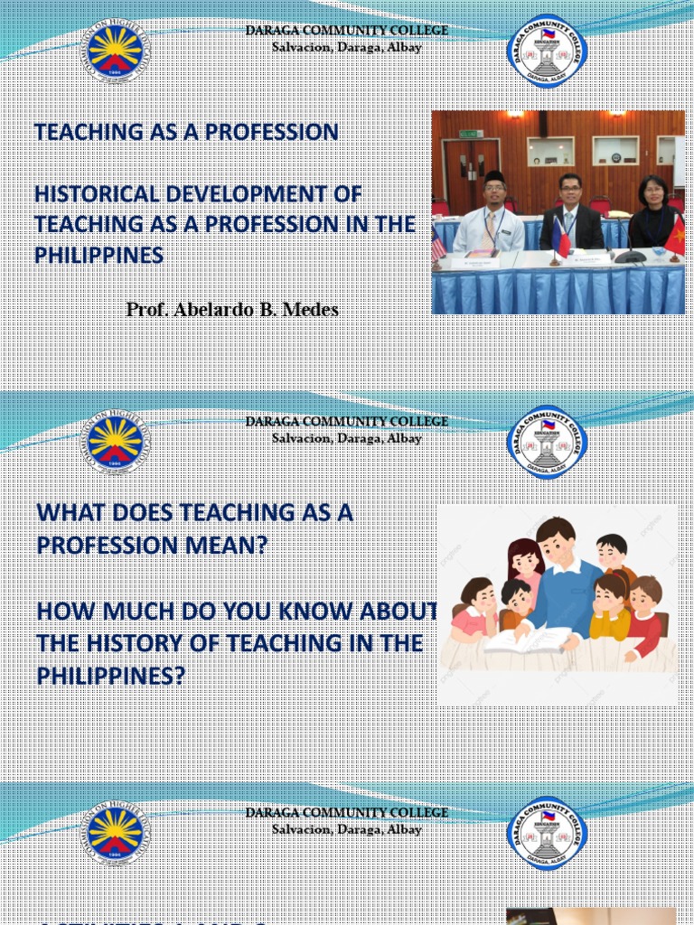 Historical Development of Teaching in the Philippines | PDF | Teachers