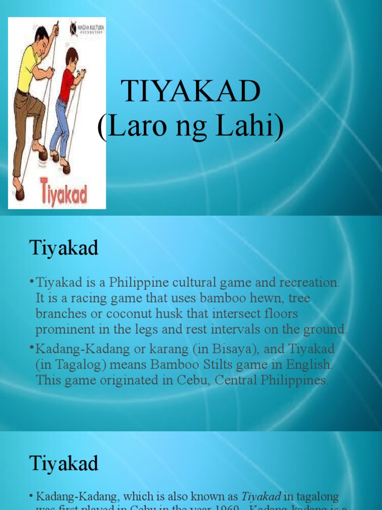 An Overview of Tiyakad (Kadang-Kadang), a Traditional Philippine Bamboo ...