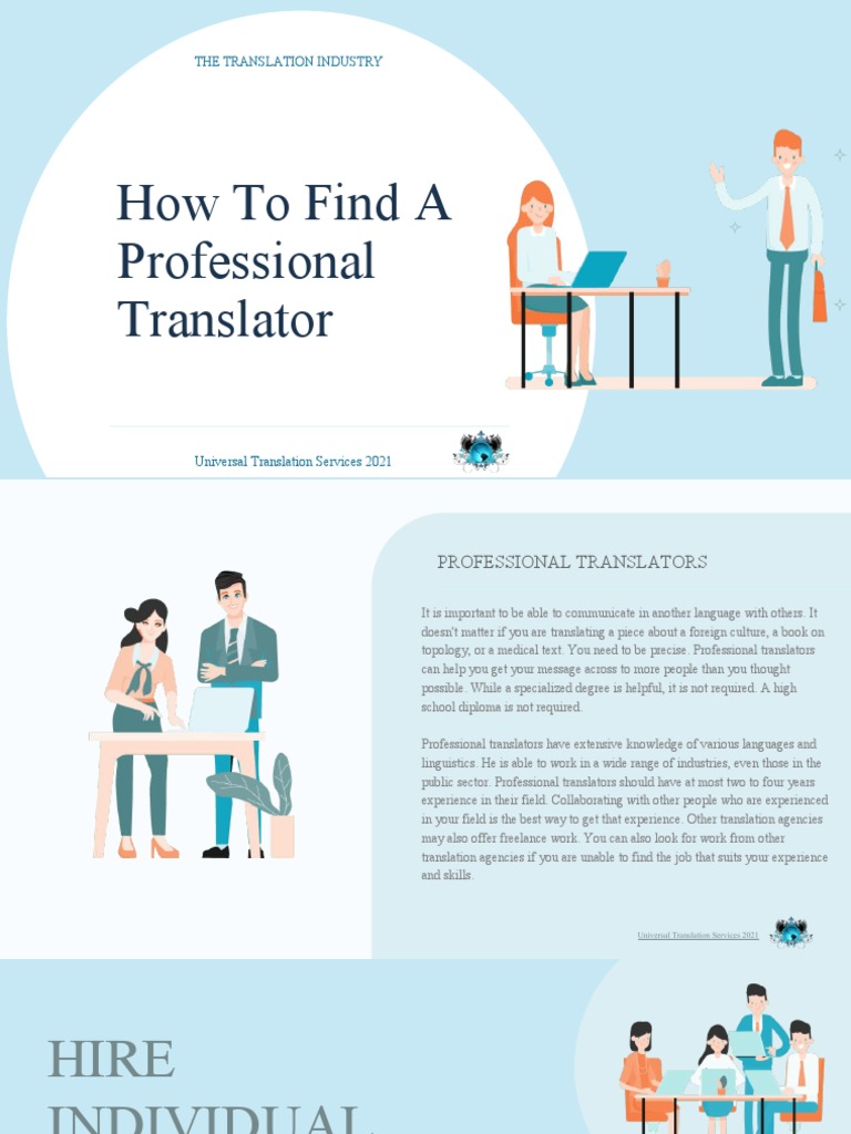 Finding Professional Translators | PDF | Translations | Experience