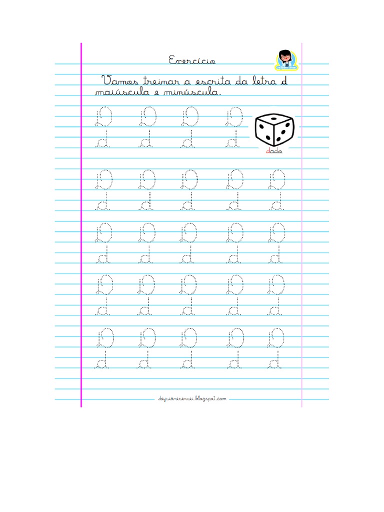 Letra D Cursiva | PDF