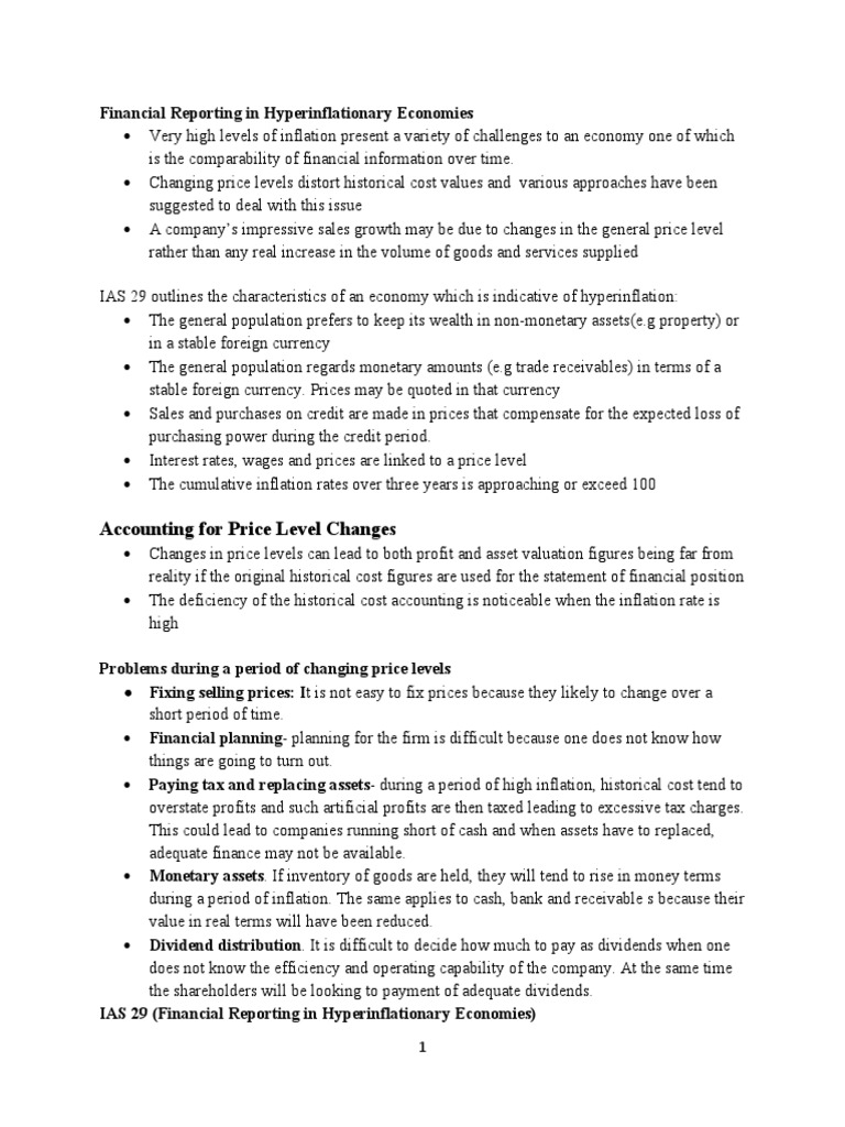 2020 Price Level and Inflation Accounting | PDF | Historical Cost ...