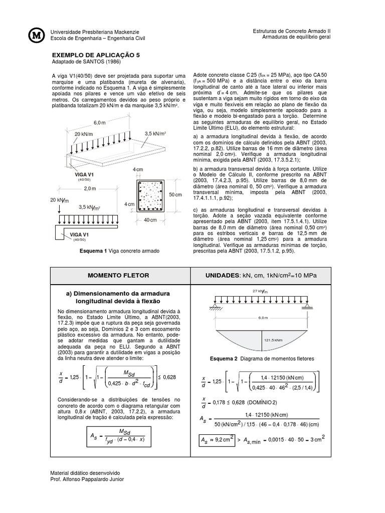 Roteiro de Calculo de Torção em Vigas | Download Free PDF | Concreto ... Roteiro de Calculo de Torção em Vigas | Download Free PDF | Concreto ...