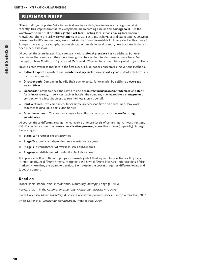 Business Brief U 02 | PDF | Business | Finance & Money Management