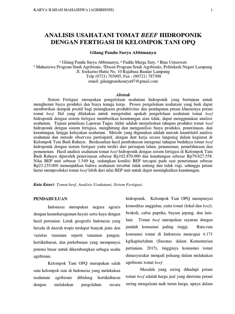 JURNAL Tomat Beef | PDF JURNAL Tomat Beef | PDF