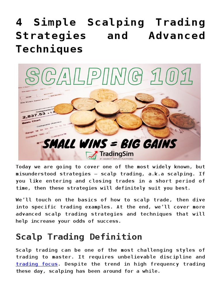 4 Simple Scalping Trading Strategies and Advanced Techniques | PDF ...
