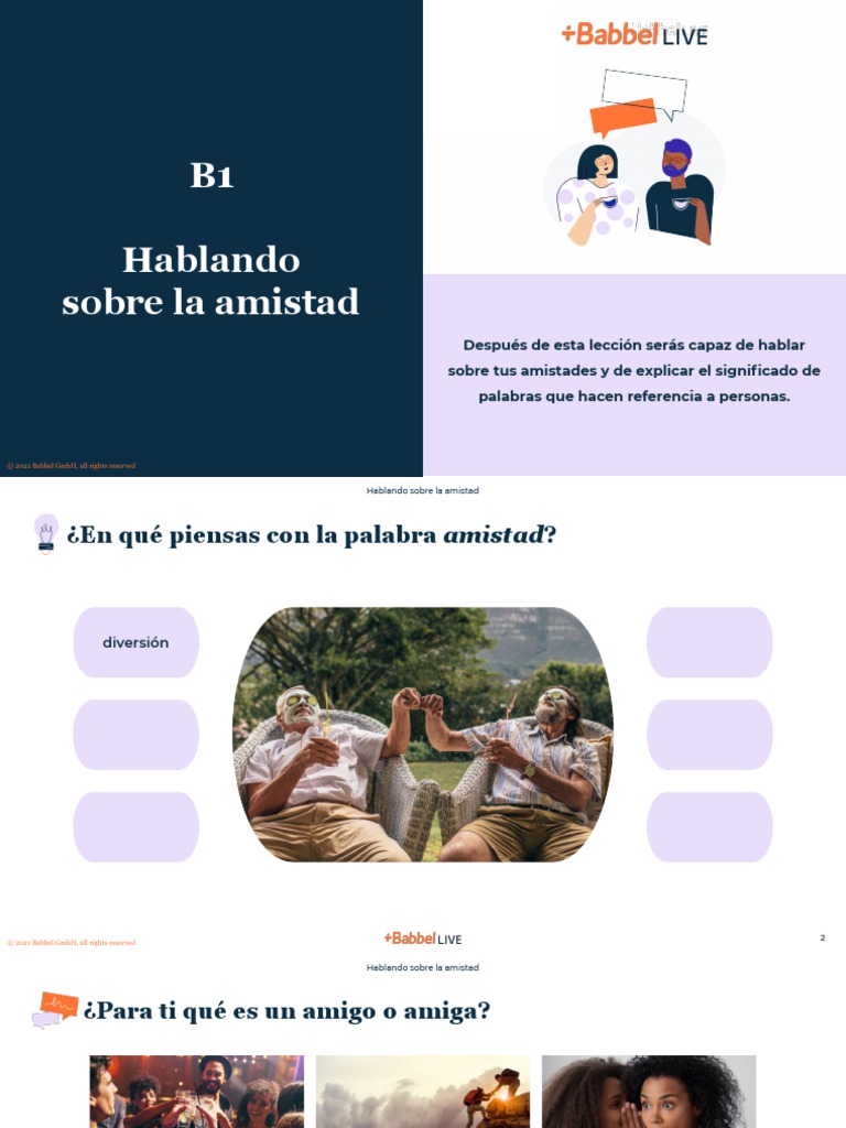 SPA - B1 - 23 Hablando Sobre La Amistad | PDF