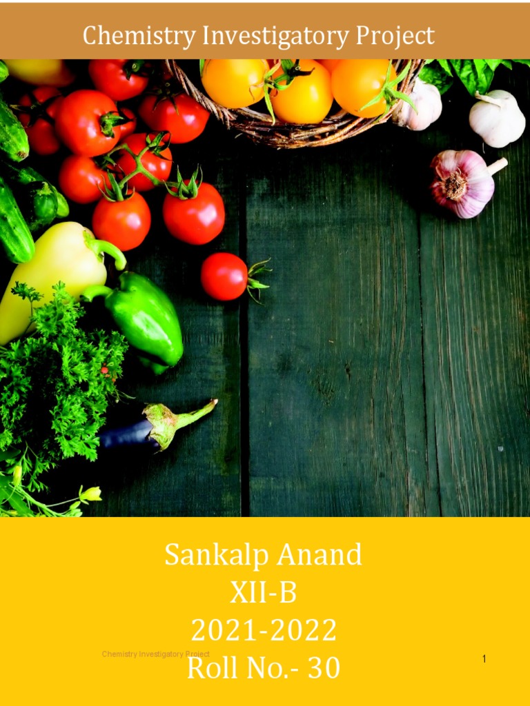 Chemistry Investigatory Project - Utd | PDF | Glucose | Carbohydrates