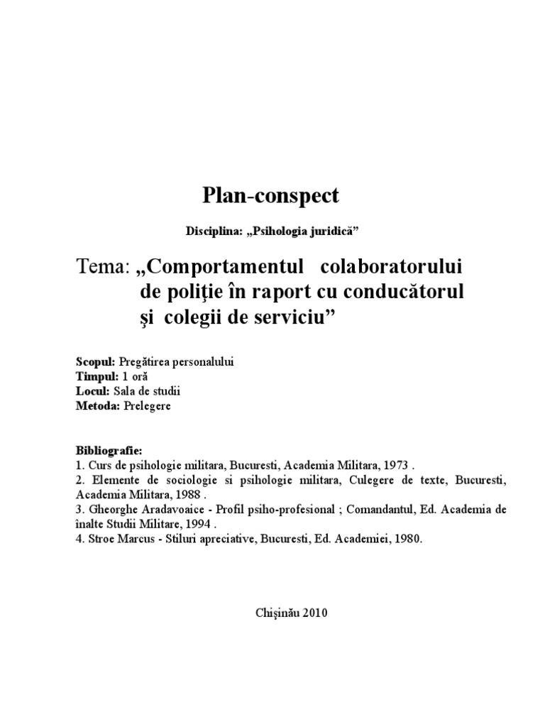 FACTORII PSIHOLOGICI ÎN RELAŢIA COMANDANT-SUBORDONAT, Variant. Corectat ...