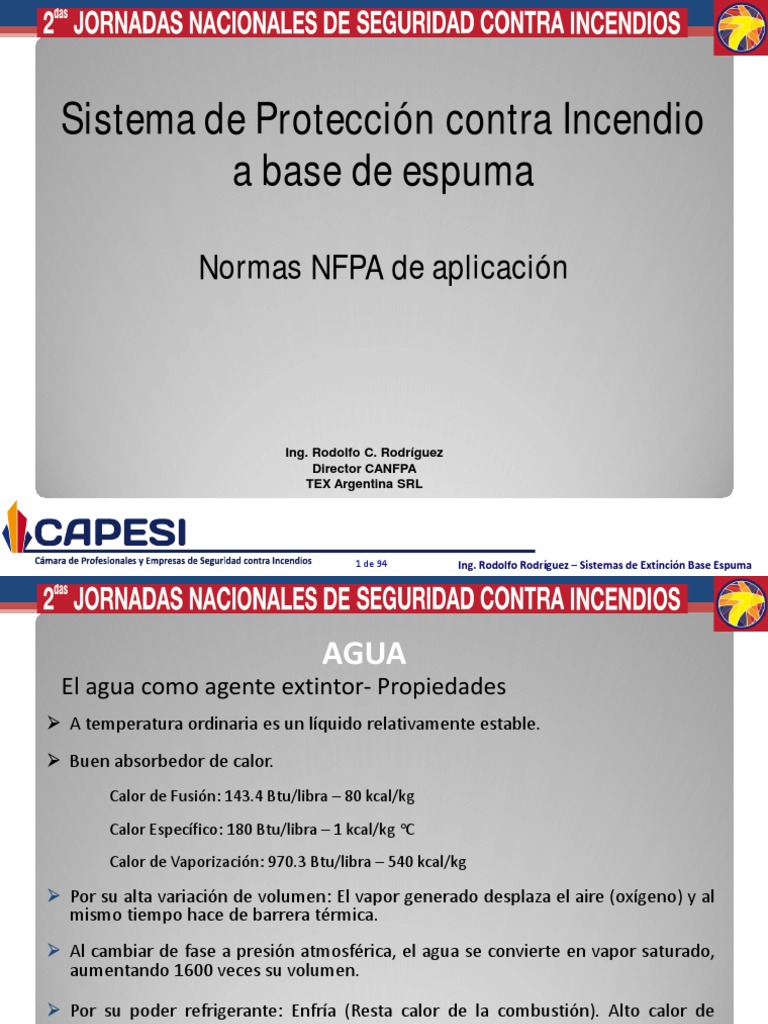 Sistema de Proteccion Contra Incendios A Base de Espuma Rodolfo ...