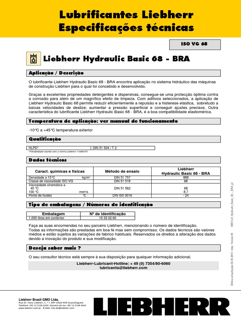 Liebherr Hydraulic Basic 68 | PDF | Basic
