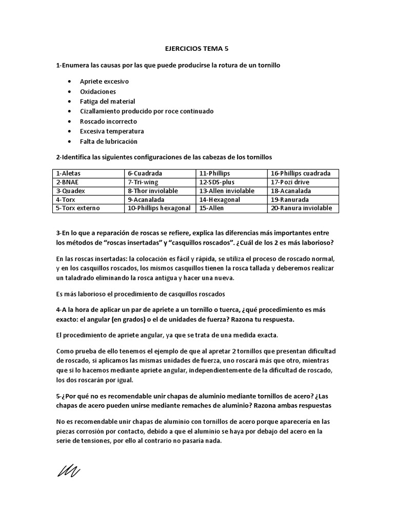 Ejercicios Tema 5 | PDF