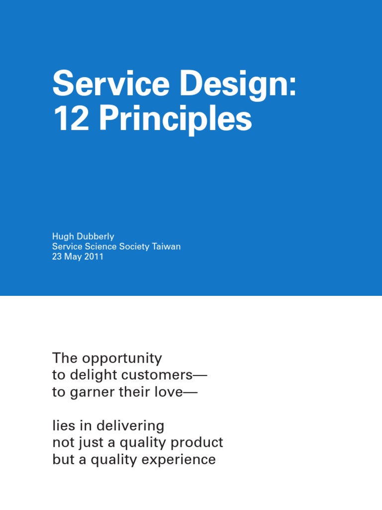 12 Service Design Principles | PDF | Computing And Information ...
