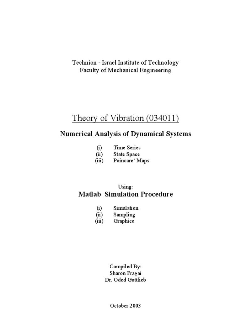 Vibration Matlab v9 | PDF | Dynamical System | Simulation