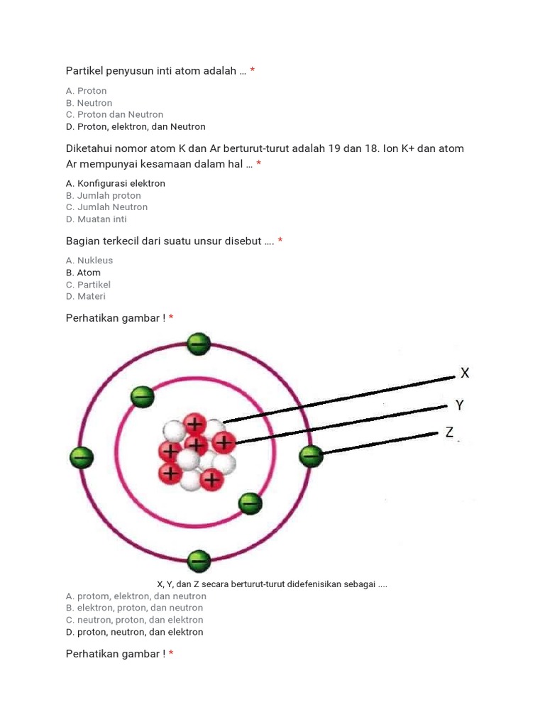 Struktur dan Komponen Atom | PDF | Metode & Bahan Ajar | Sains & Matematika