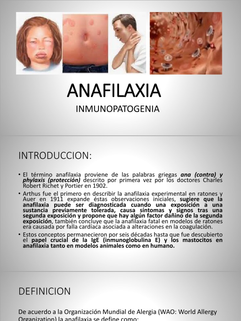 ANAFILAXIA | PDF | Fisiología | Especialidades Medicas