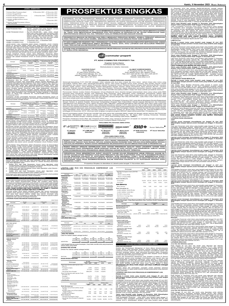 S - Prospektus Ringkas IPO ADCP | PDF