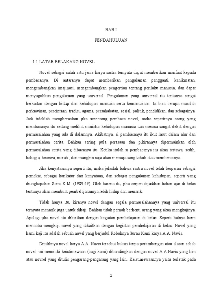 Contoh Ulasan Novel | PDF