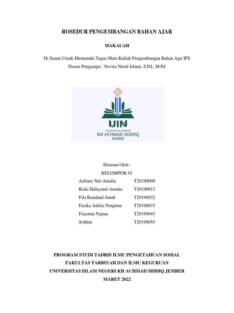 Makalah KEL.1 Pengembangan Bahan Ajar IPS | PDF