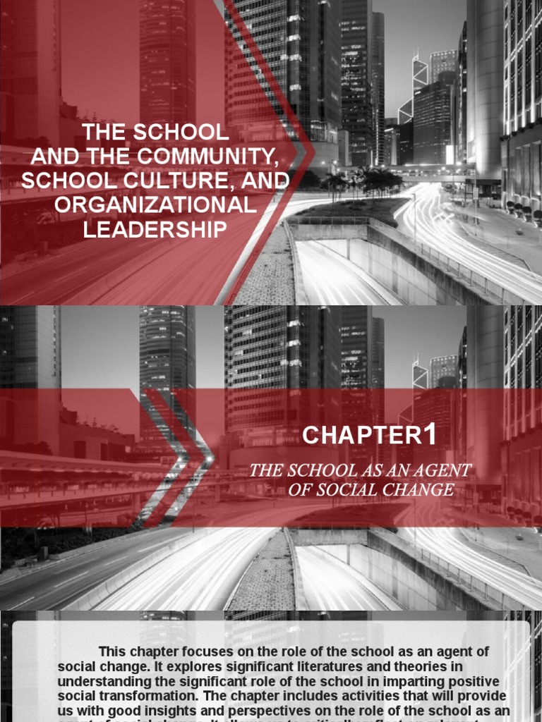 CHAPTER 1 The School As An Agent of Social Change 1 PDF | PDF ...