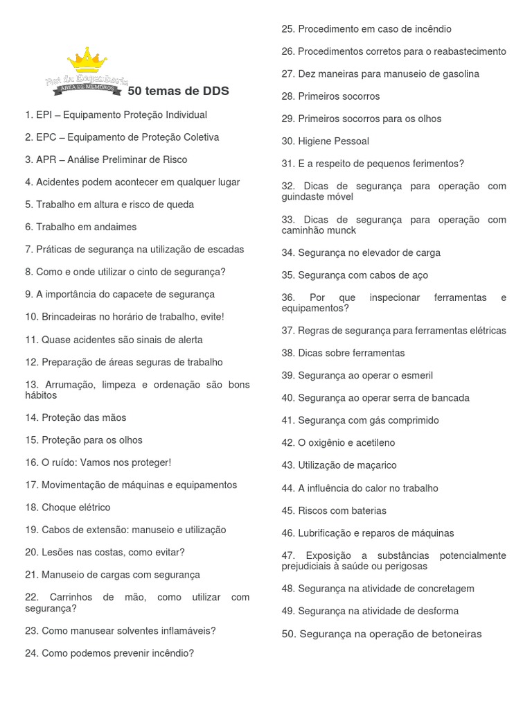 50 Temas de DDS | PDF