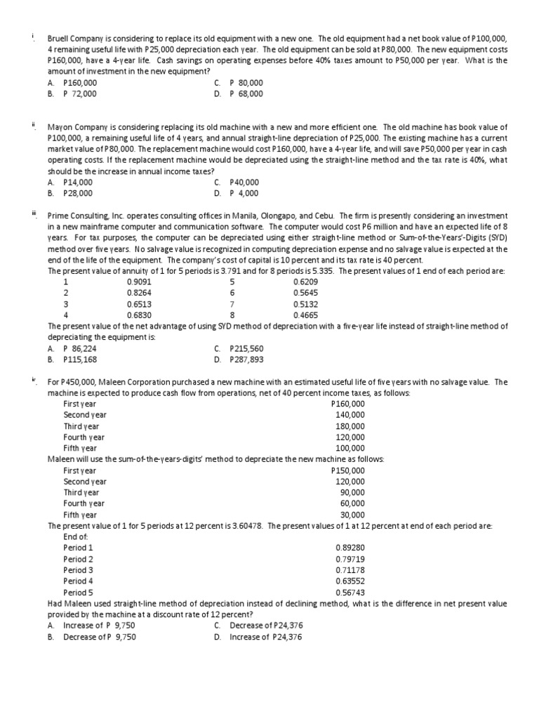 Capital Budgeting Exercises | PDF | Depreciation | Internal Rate Of Return