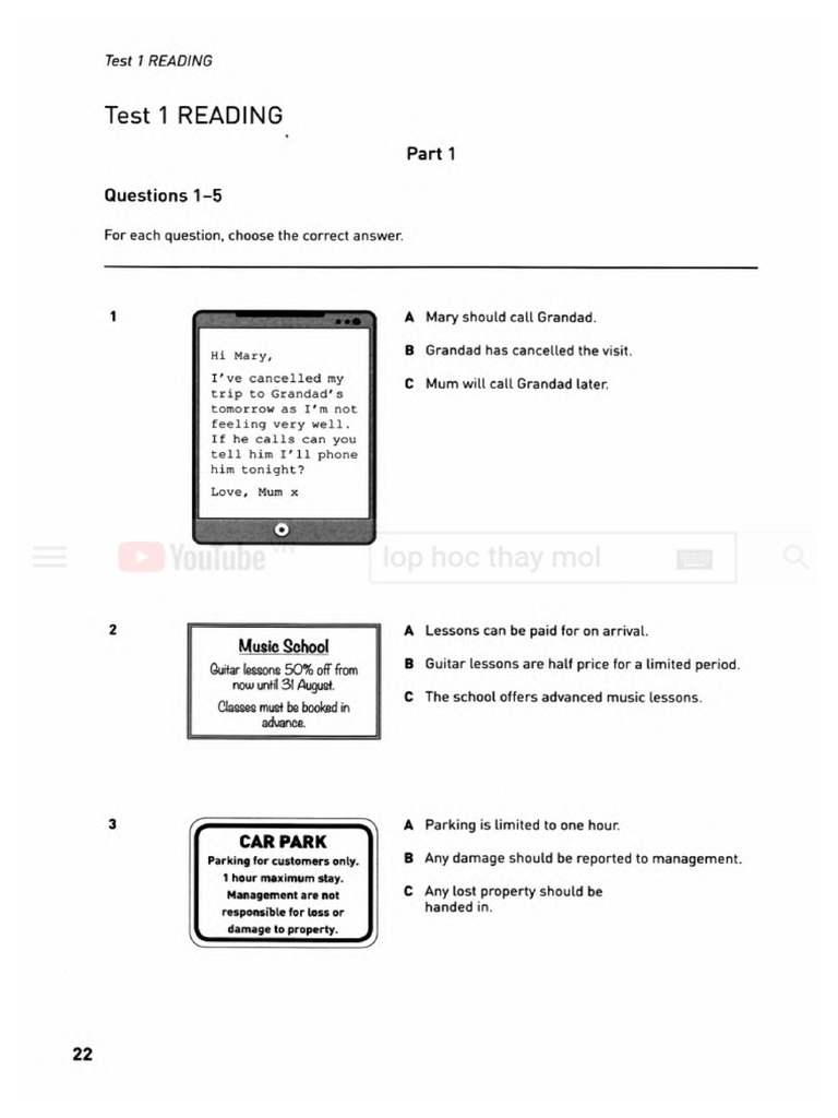 Collins B1 Test 1 | PDF