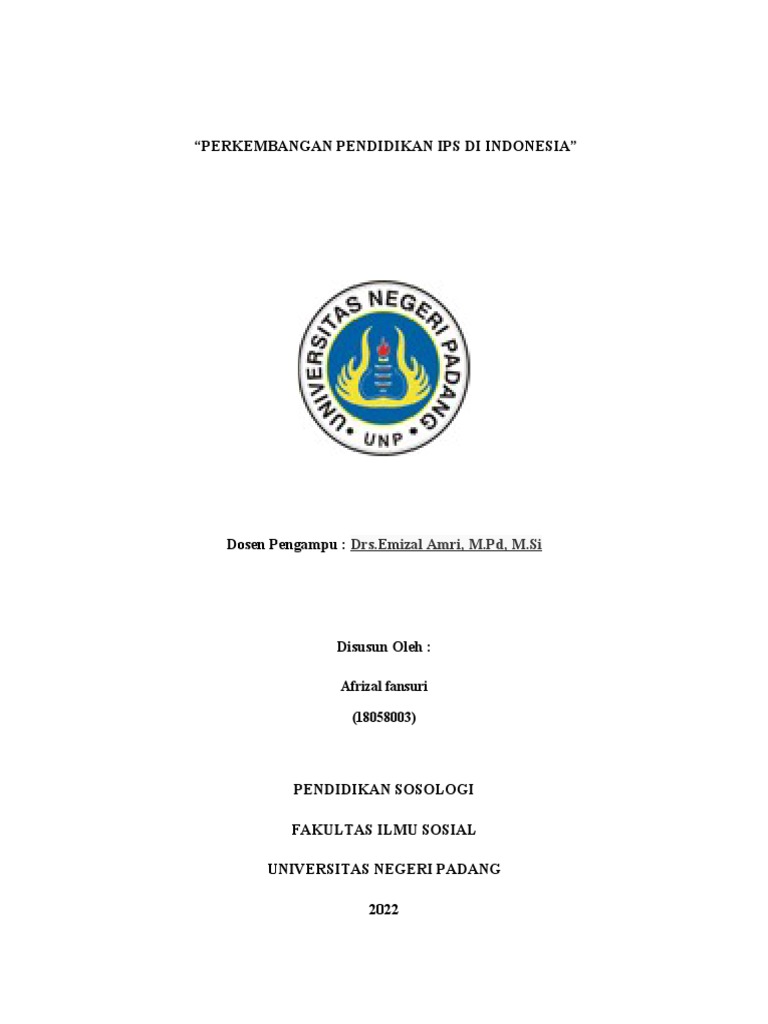 Perkembangan Pendidikan Ips Di Indonesia | PDF | Ilmu Sosial | Sejarah
