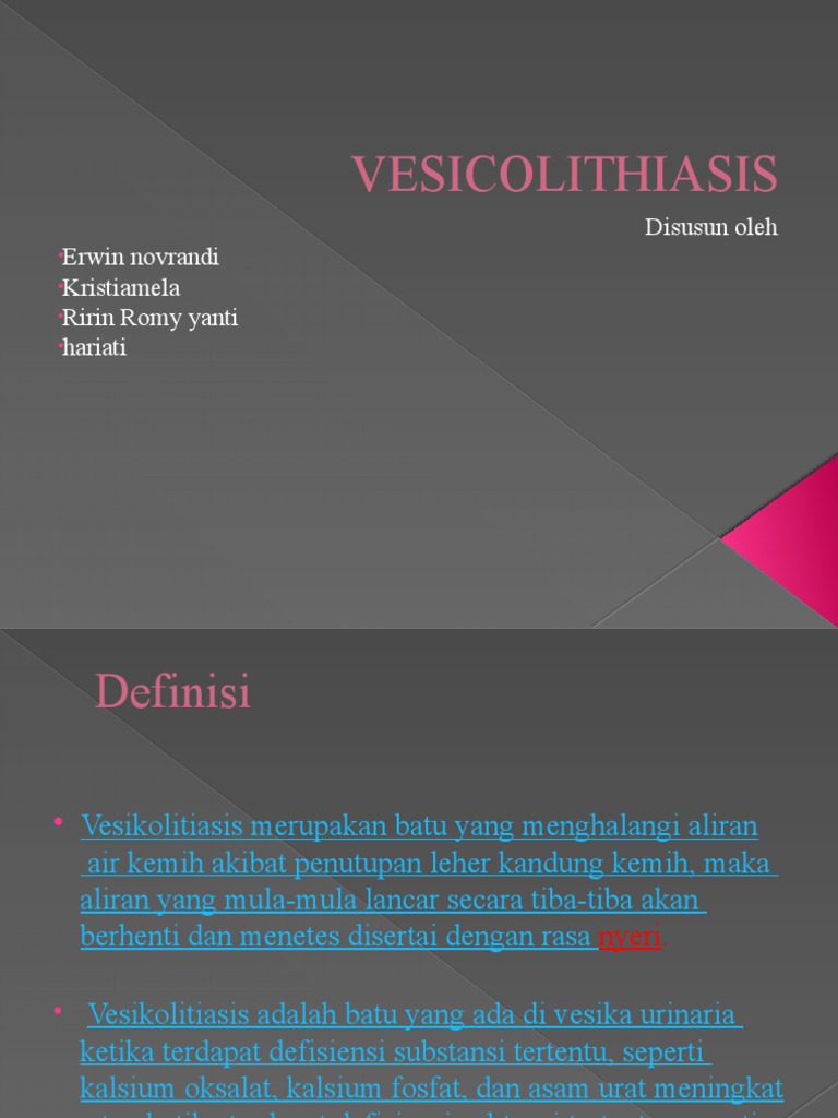 VESICOLITHIASIS | PDF