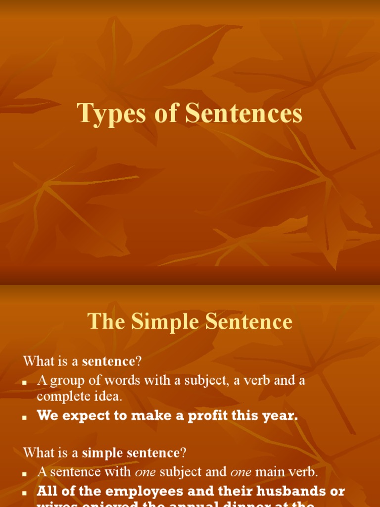 I Am Sharing 'Types - of - Sentences' With You | PDF | Sentence ...