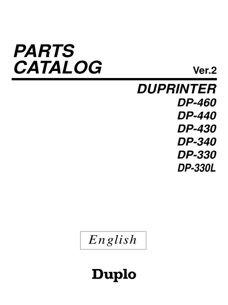 DP 460 330L Parts Ver2 | PDF | Specification (Technical Standard ...