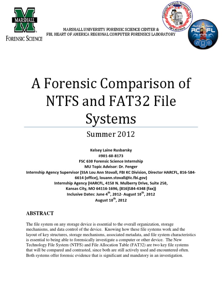 NTFS Vs FAT32 | Download Free PDF | File System | Computer File