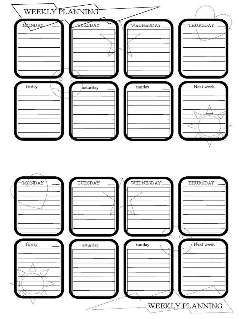 Weekly Planning Template | PDF