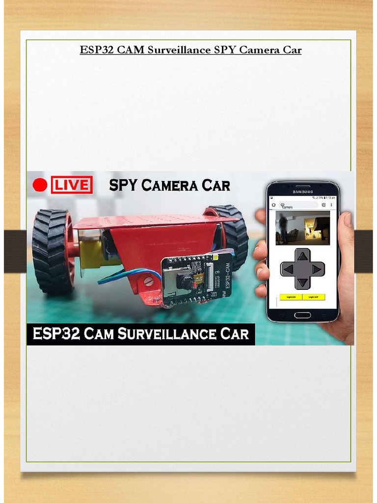 ESP32 CAM Surveillance SPY Camera Car | PDF