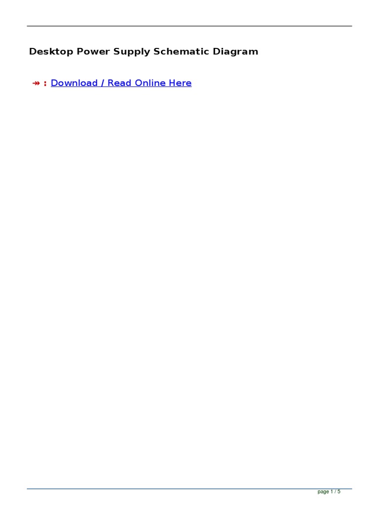 Read Online Here: Desktop Power Supply Schematic Diagram | PDF ...