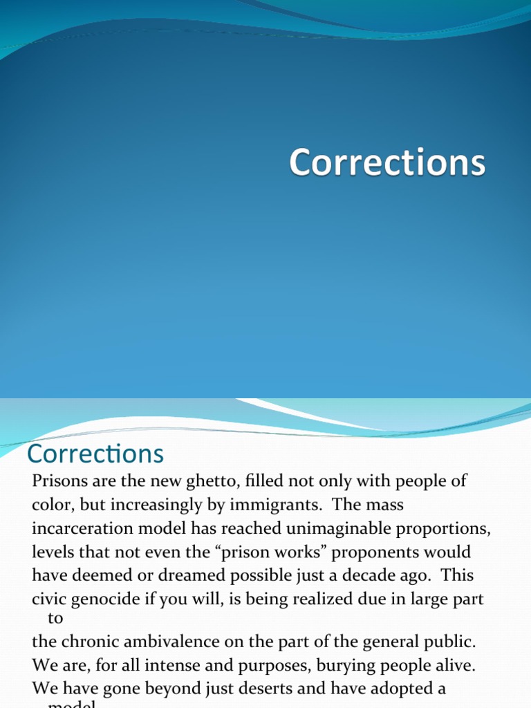 Corrections | PDF | Prison | Rehabilitation (Penology)