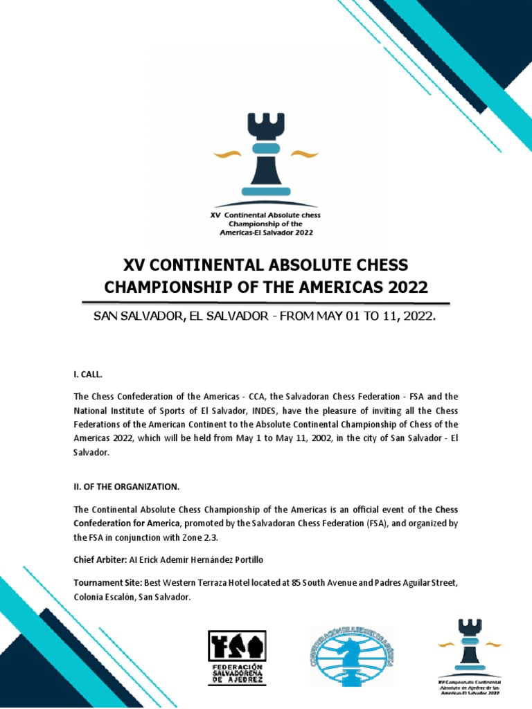 XV Continental Absolute Chess Championship of The Americas 2022 | PDF ... XV Continental Absolute Chess Championship of The Americas 2022 | PDF ...