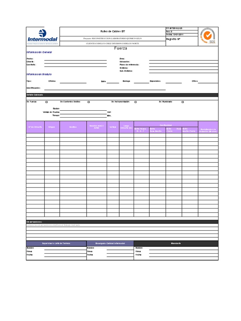 PP-INTER-8.2-25 Ruteo de Cables Rev.0 | PDF | Ingenieria Eléctrica ...