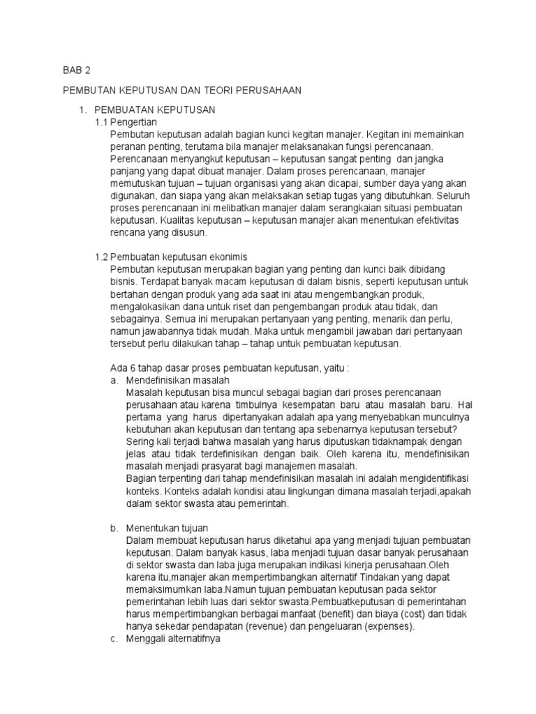 Tugas Makalah Bab 2 | PDF