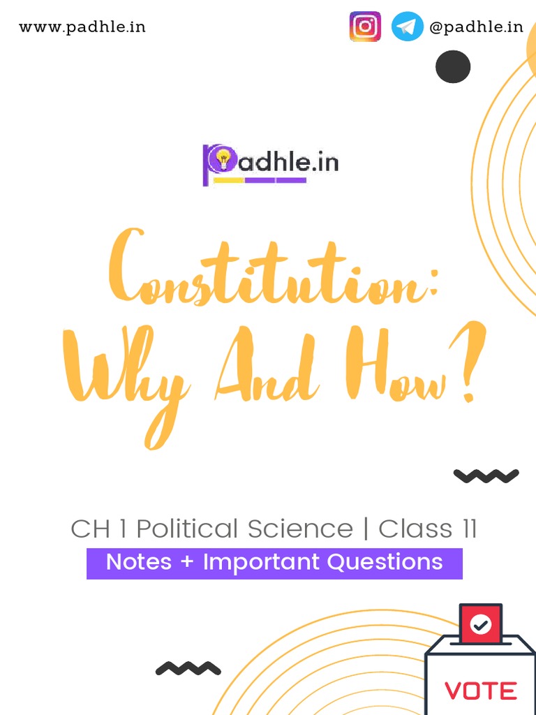Constitution Why and How Hand Written Notes | PDF | Constitution ...
