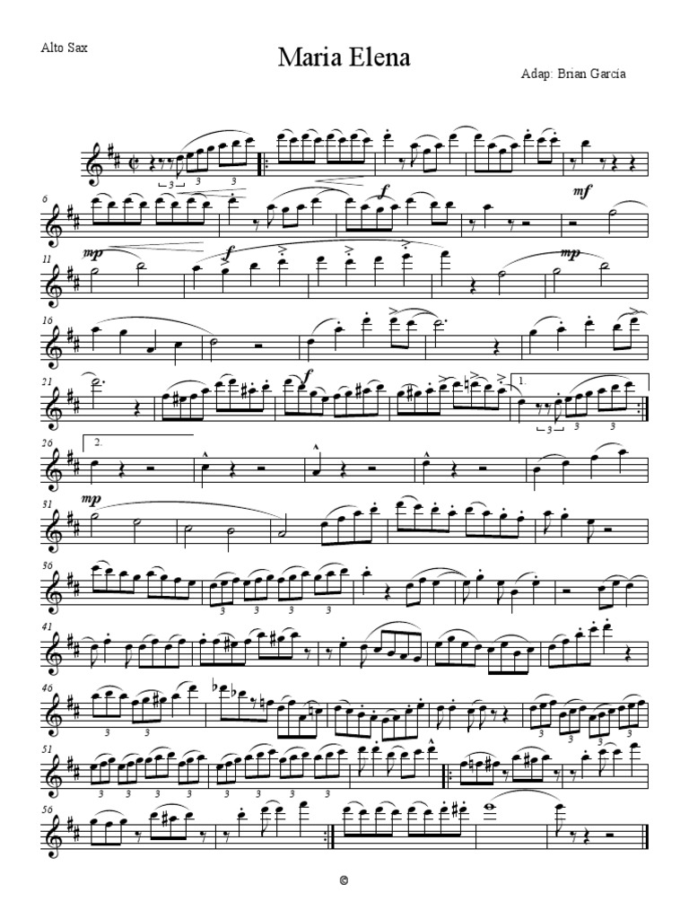 Maria Helena - Alto Sax | PDF