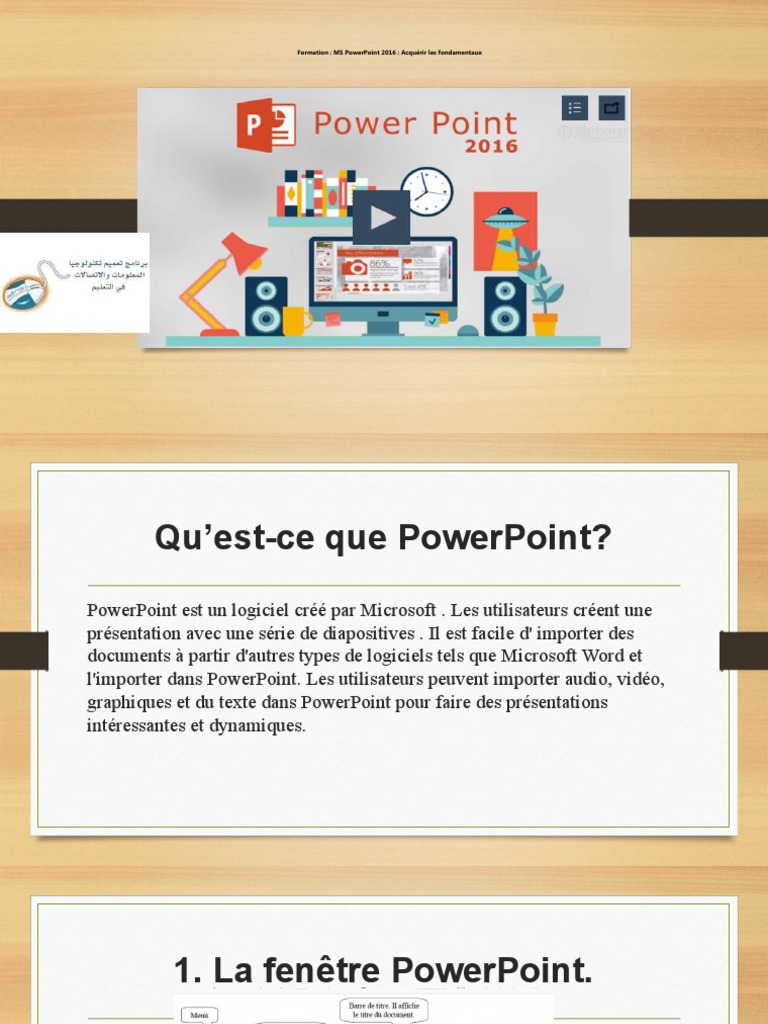 Formation PowerPoint 2016 : Bases Essentielles | PDF | Évolution de carrière | Ordinateurs