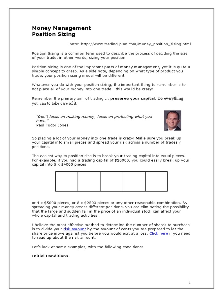 Money Management - Position Sizing | PDF | Risk | Money