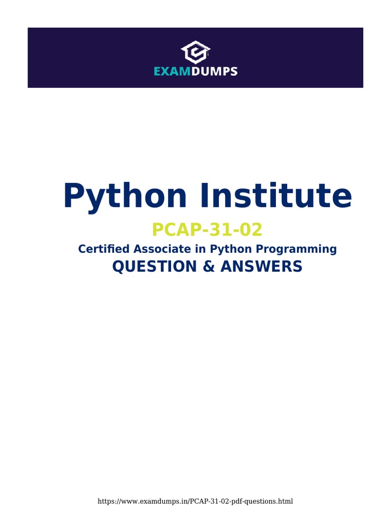 Python Institute: PCAP-31-02 | PDF | Teaching Methods & Materials ...