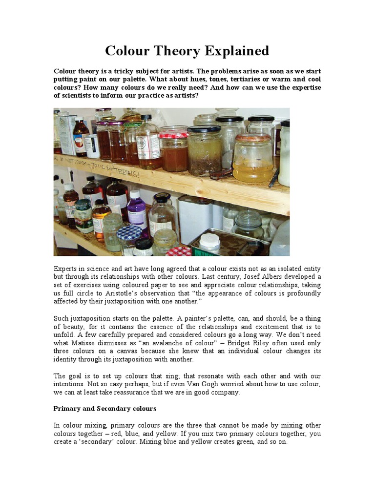 Colour Theory Explained | PDF | Color | Visual Perception