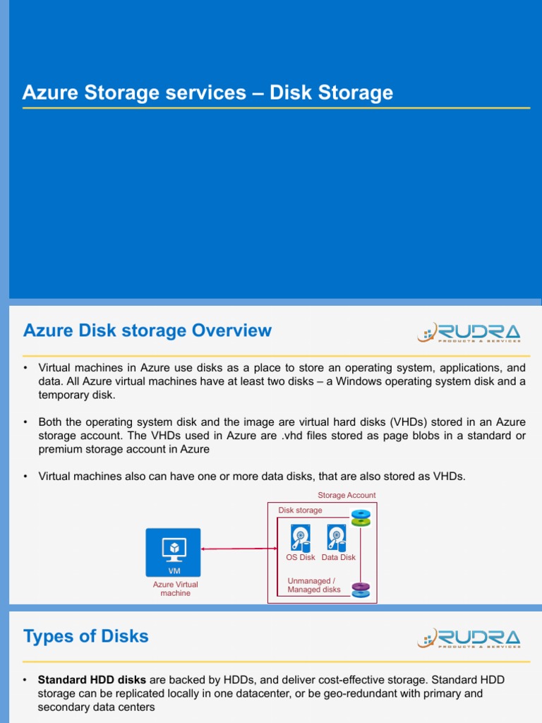 13.2 1. Azure Services - Disk Storage PDF | PDF | Hard Disk Drive ...