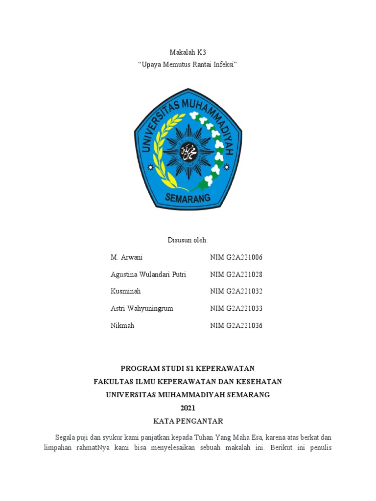 Memutus Rantai Infeksi Makalah Revisi | PDF | Sains & Matematika Memutus Rantai Infeksi Makalah Revisi | PDF | Sains & Matematika