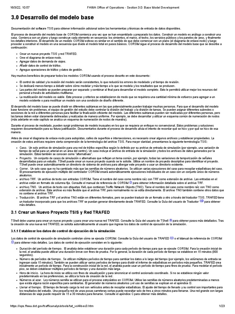 FHWA Office of Operations - Section 3.0 - Base Model Development ...